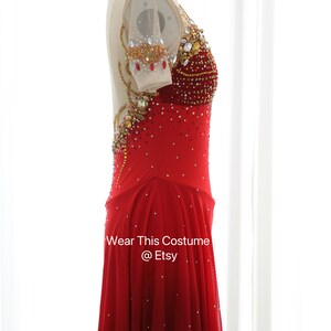 RED Customized Dress/ Costume/ Figure Skating/ Ice Dance/ Ice Skate ...