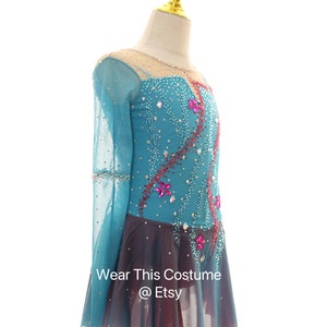 BLUE Customized Dress/ Costume/ Figure Skating/ Ice Dance/ Ice Skate ...