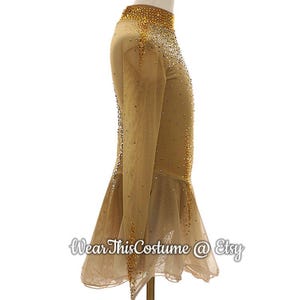 GOLD Customized Dress/ Costume/ Figure Skating/ Ice Dance/ Ice Skate ...