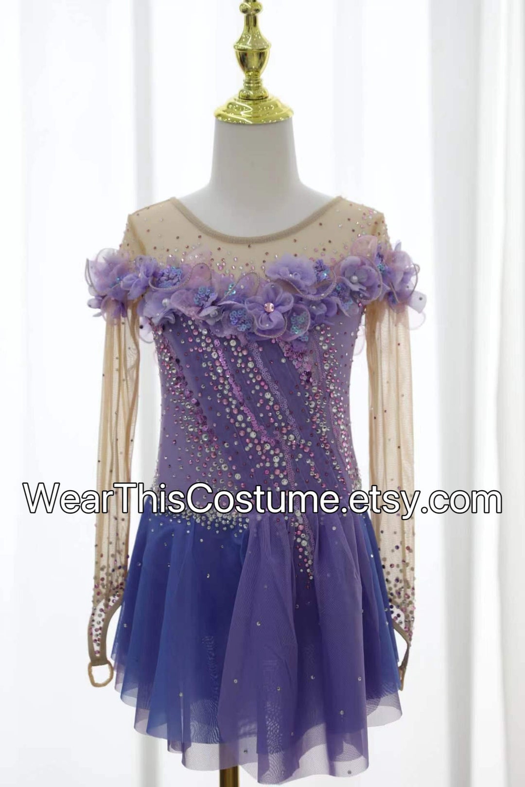 Purple Figure Skating Dress: Customized Ice Dance Costume - Etsy Canada