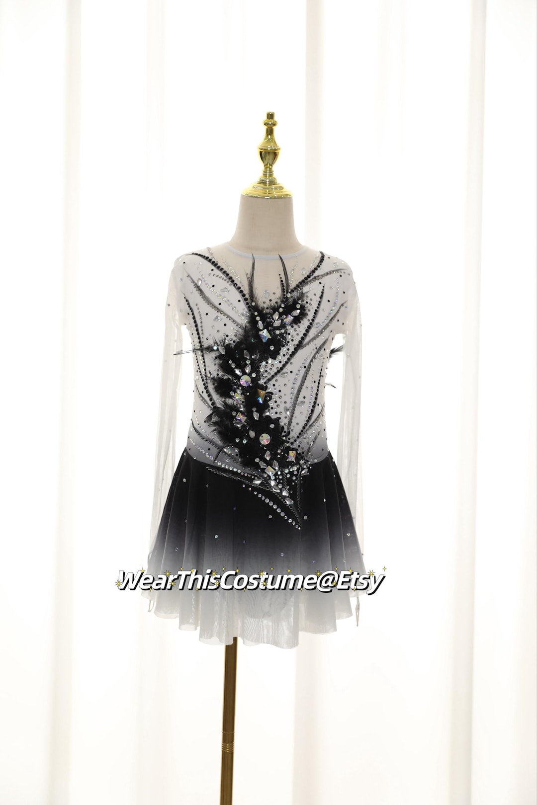 Customized White Figure Skating Costume: Bespoke Ice Dance Costume - Etsy