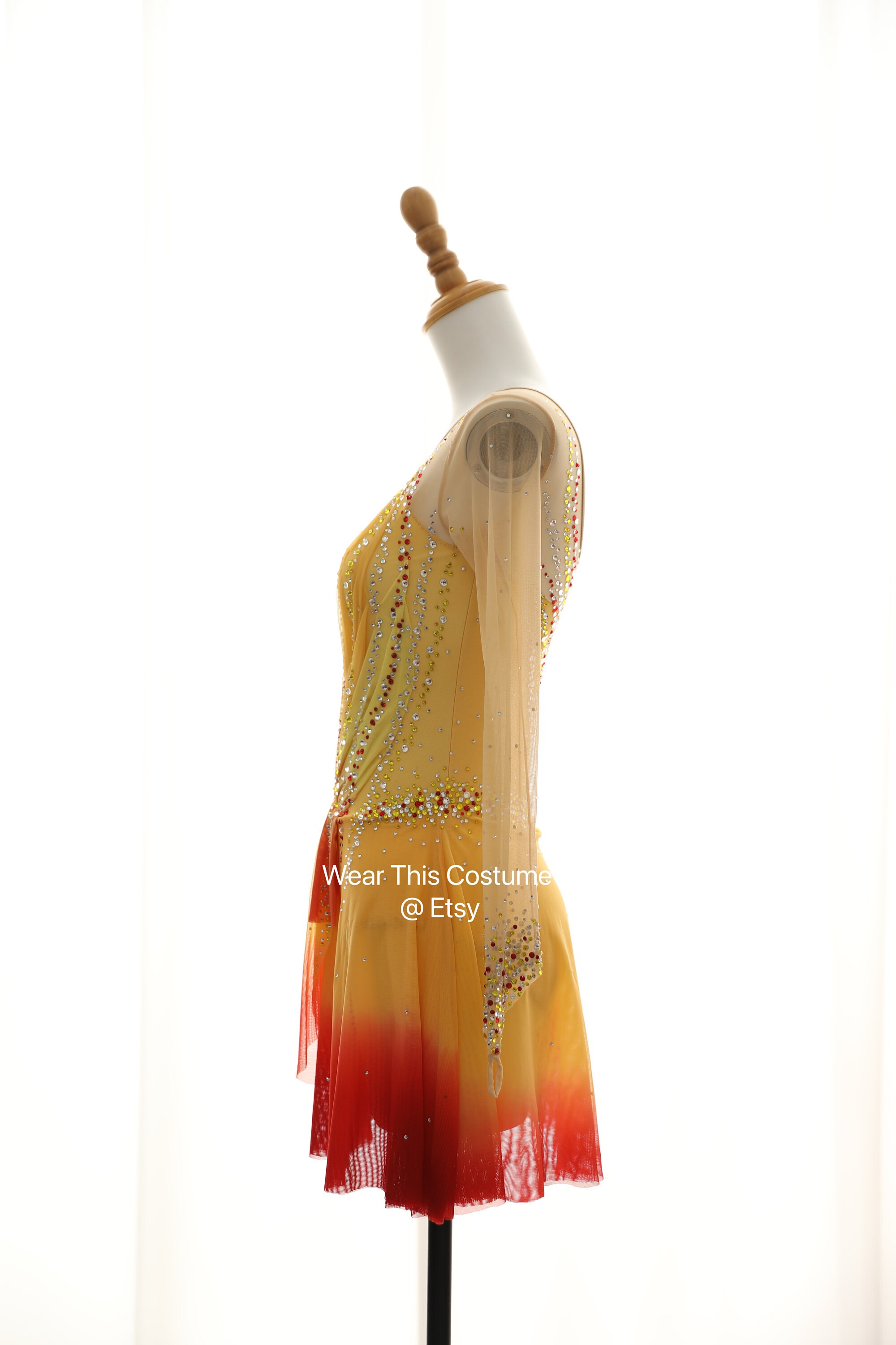 Yellow Figure Skating Dress/ Customized Ice Dance Costume - Etsy