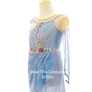 BLUE Customized Dress/ Costume/ Figure Skating/ Ice Dance/ Ice Skate ...
