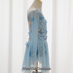 Blue Figure Skating Dress: Customized Ice Dance Competition Costume - Etsy