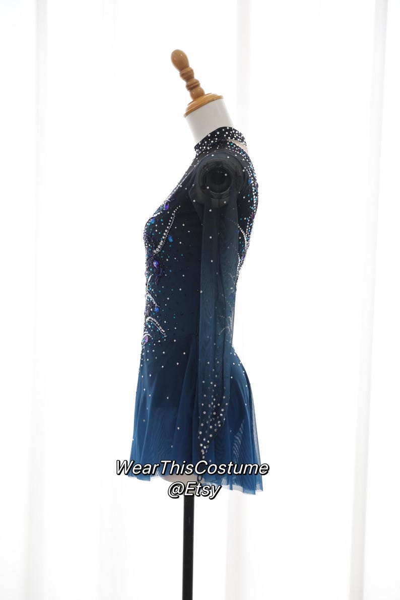 DARK Customized Dress/ Costume/ Figure Skating/ Ice Dance/ Ice Skate ...