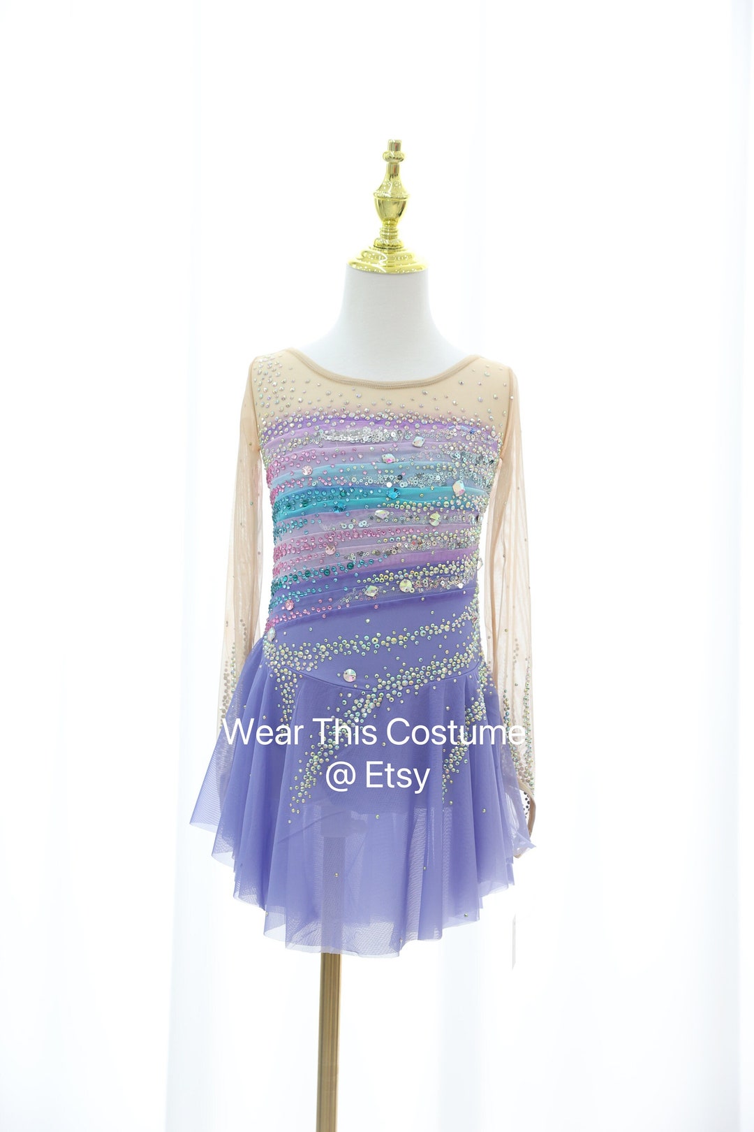PURPLE Customized Dress/ Costume/ Figure Skating/ Ice Dance/ Ice Skate ...