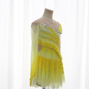 YELLOW Customized Dress/ Costume/ Figure Skating/ Ice Dance/ Ice Skate ...