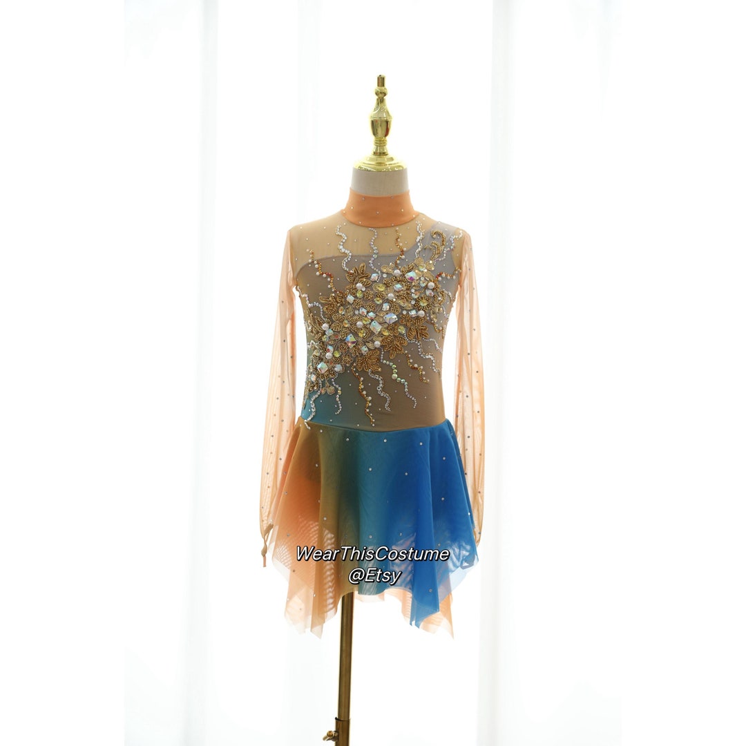 MIXED COLORS Customized Dress/ Costume/ Figure Skating/ Ice Dance/ Ice ...