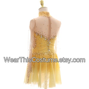YELLOW Customized Dress/ Costume/ Figure Skating/ Ice Dance/ Ice Skate ...