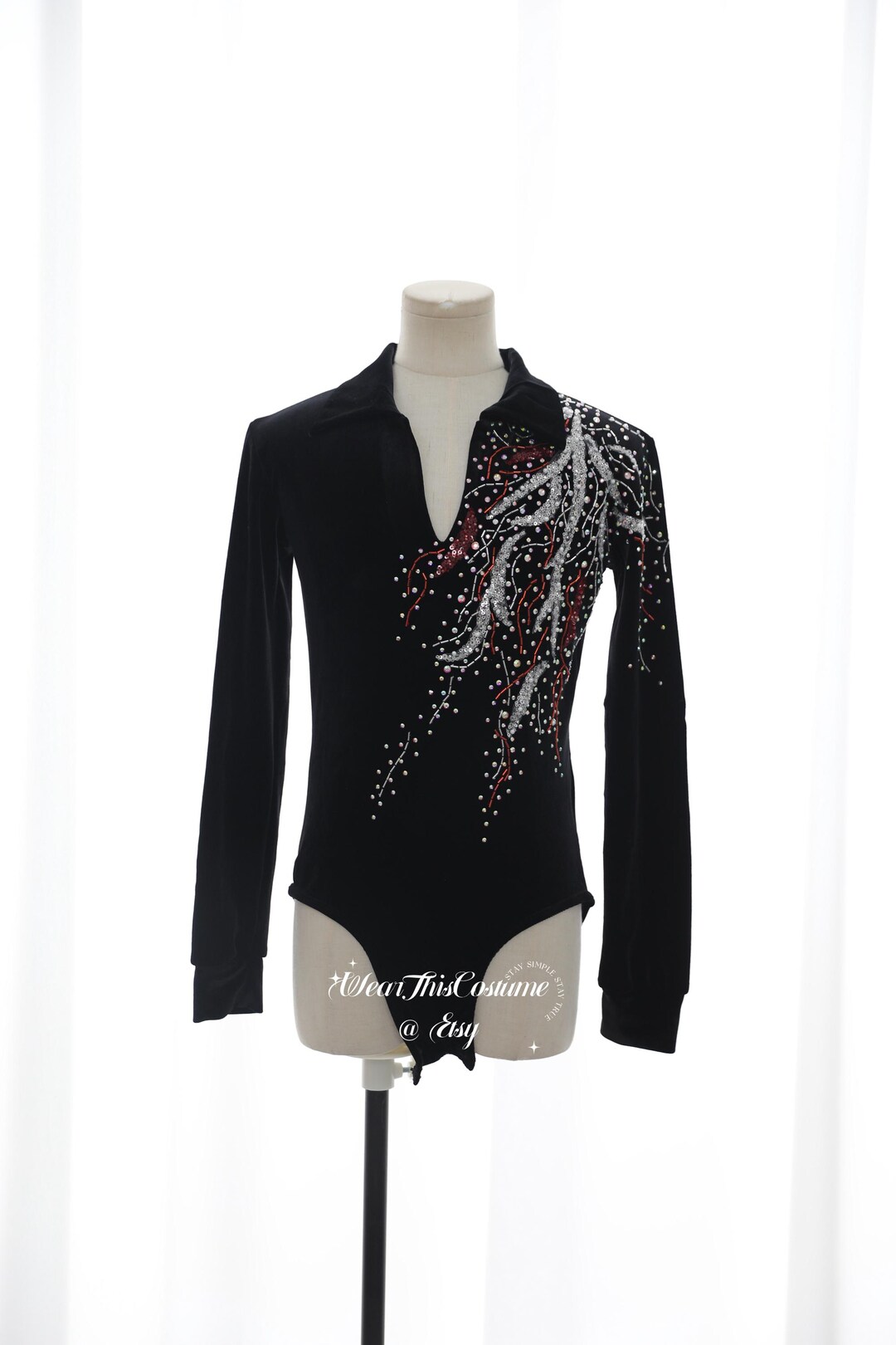 Mens Boys Customized Costume/ Figure Skating/ Ice Dance/ Leotard ...