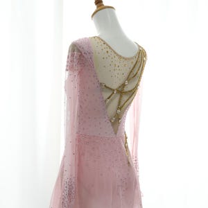 PINK GOLD Customized Costume/ Figure Skating/ Ice Dance/ Ice Skate/ Leotard/ Acrobatic/ Roller ...