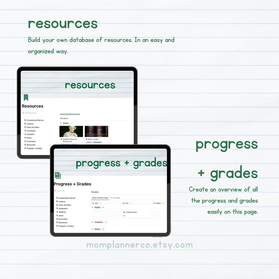 Notion Ultimate Homeschool Planner Template | ALL IN ONE Notion ...