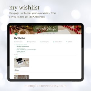 Notion Template Christmas Planner, Christmas Gift Planner, Notion Meal ...