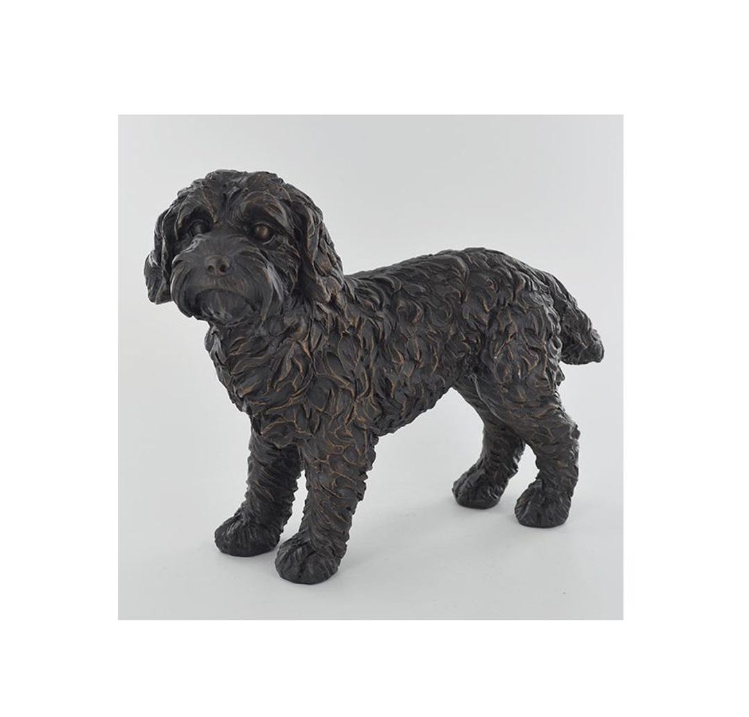 Standing Cockapoo Figurine Statue Sculpture Poodle Cross Ornament ...