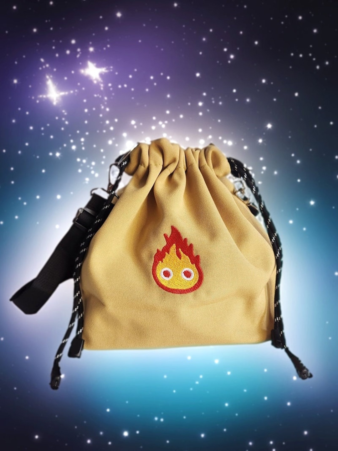 Calcifer Fire Howls Moving Castle Shooting Star Embroidered Kawaii ...