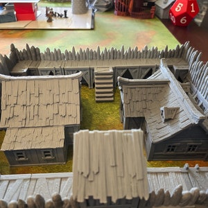 Complete Wooden Palisade Fort With Interior Buildings - Etsy