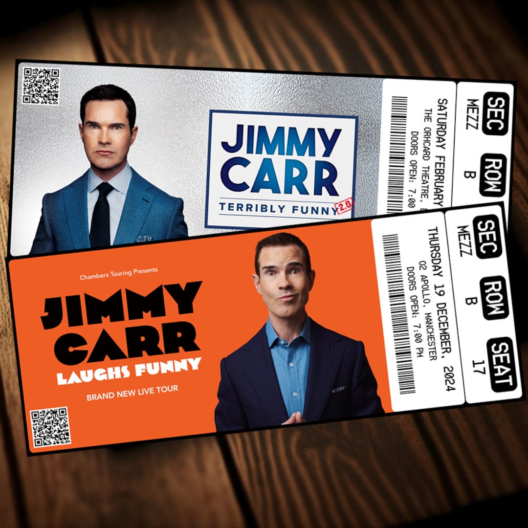 Printable Jimmy Carr Ticket Laughs Funny Terribly Funny 2.0 - Etsy