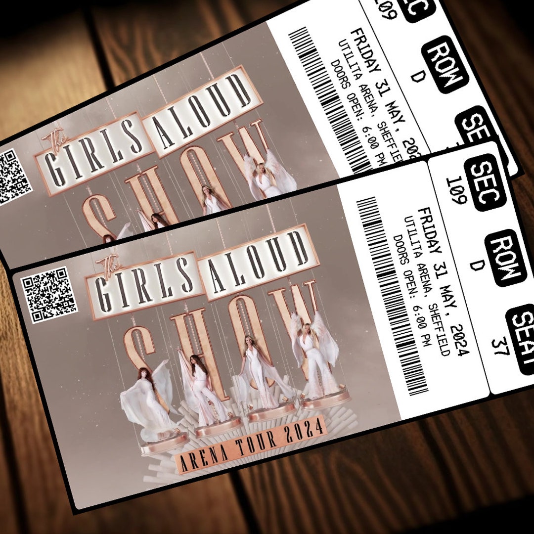 Girls Aloud 2024 Tour Ticket Concert Show Pass Surprise Gift Reveal ...