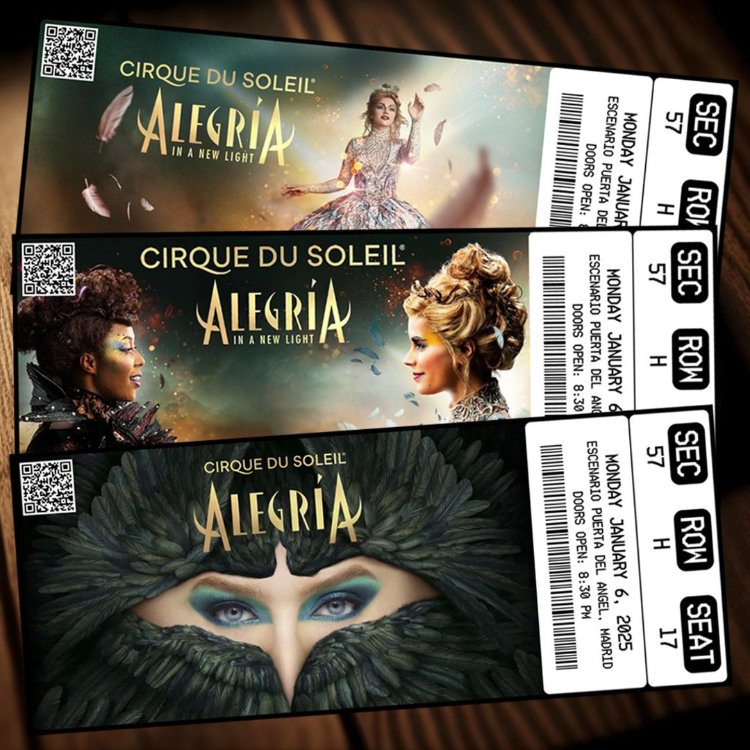 Printable Cirque Du Soleil Alegria Ticket Live Musical Circus ...