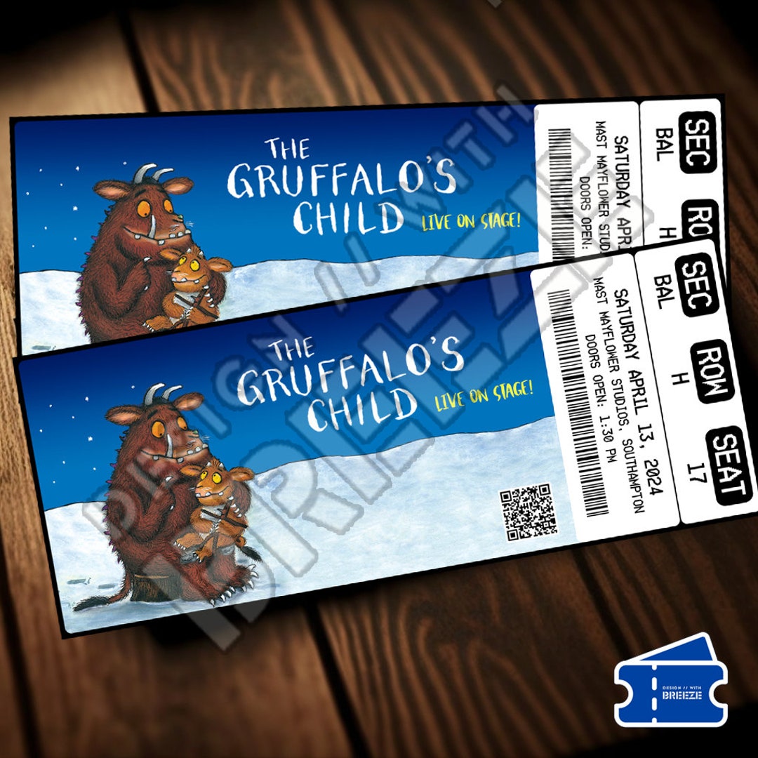 Printable the Gruffalo's Child Ticket Theatre Play Kids Show Pass ...