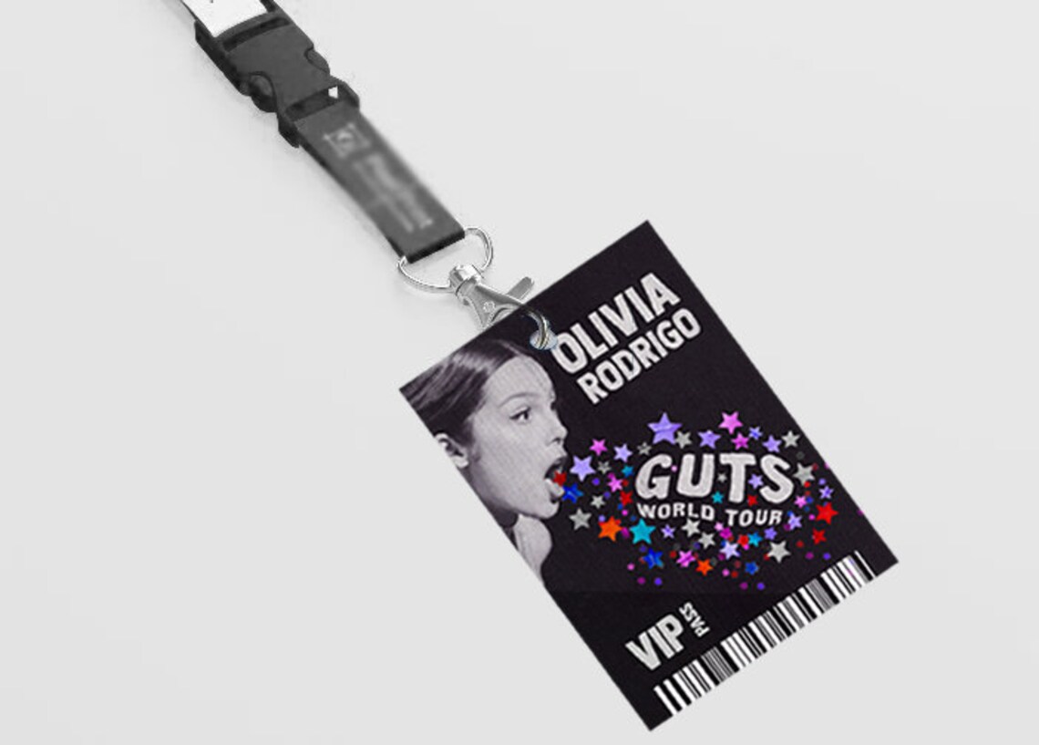 Olivia Rodrigo Guts World Tour 2024 Lanyard Card Faux VIP - Etsy Hong Kong
