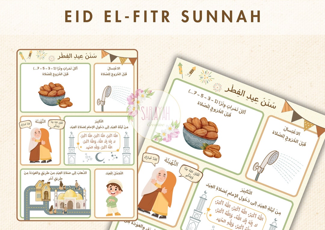 Eid Al-fitr Sunnah, Printable Eid Al-fitr Sunnah Sheet - Etsy Australia