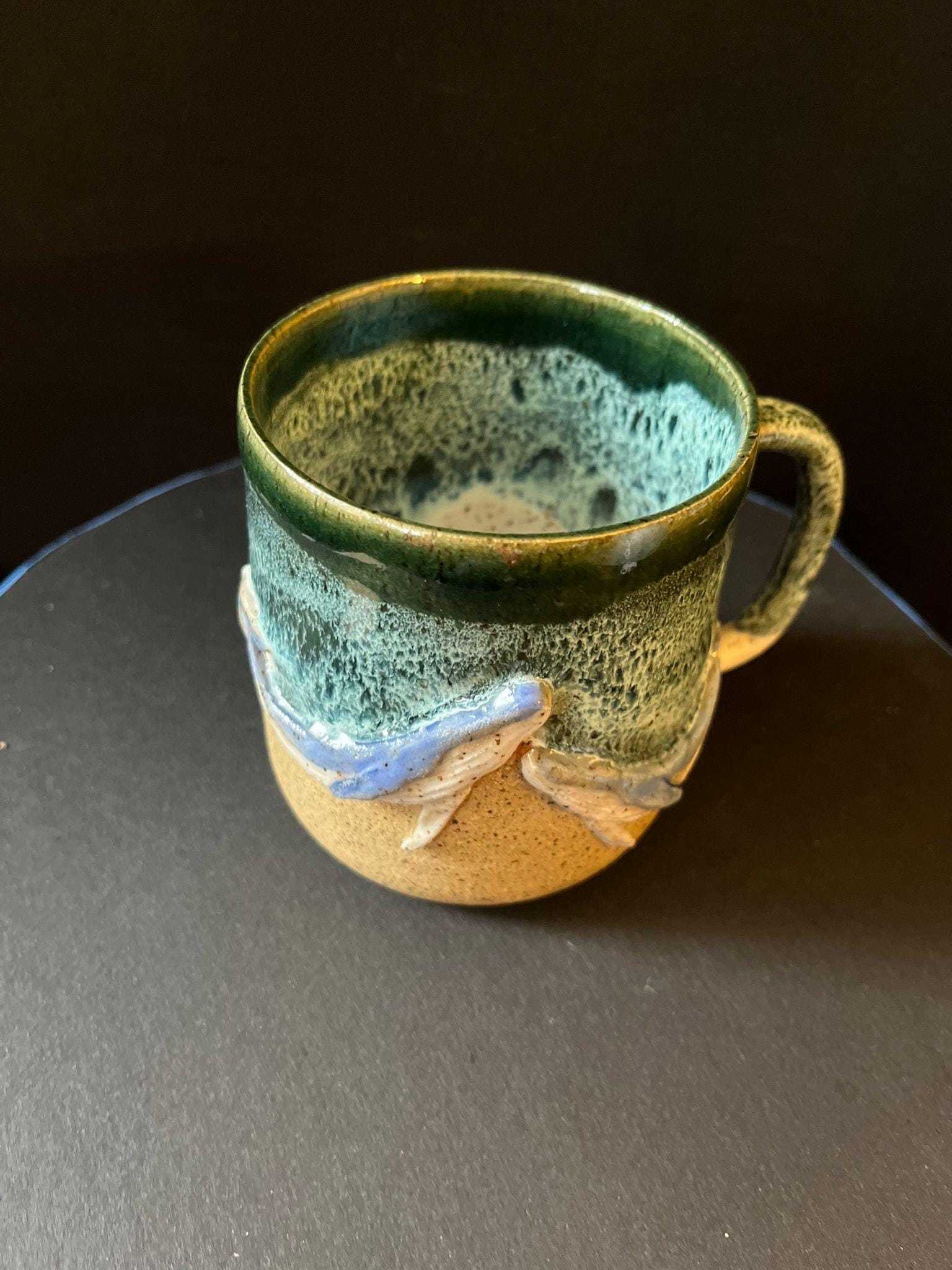 Handcrafted Ceramic Whale Mug: Coastal Ocean Art, 12 Oz - Etsy