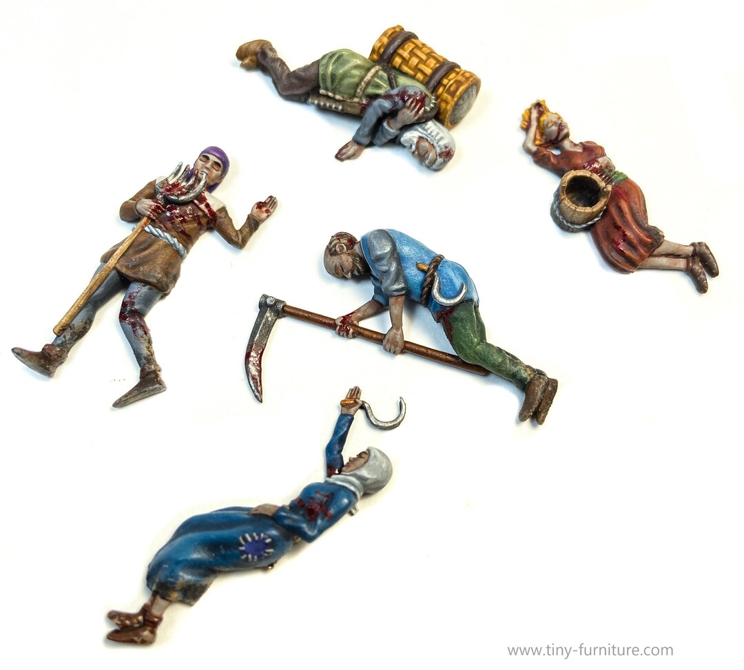 Dead Villagers X5 Npc - Medieval Fantasy Scatter, Props, Terrain ...