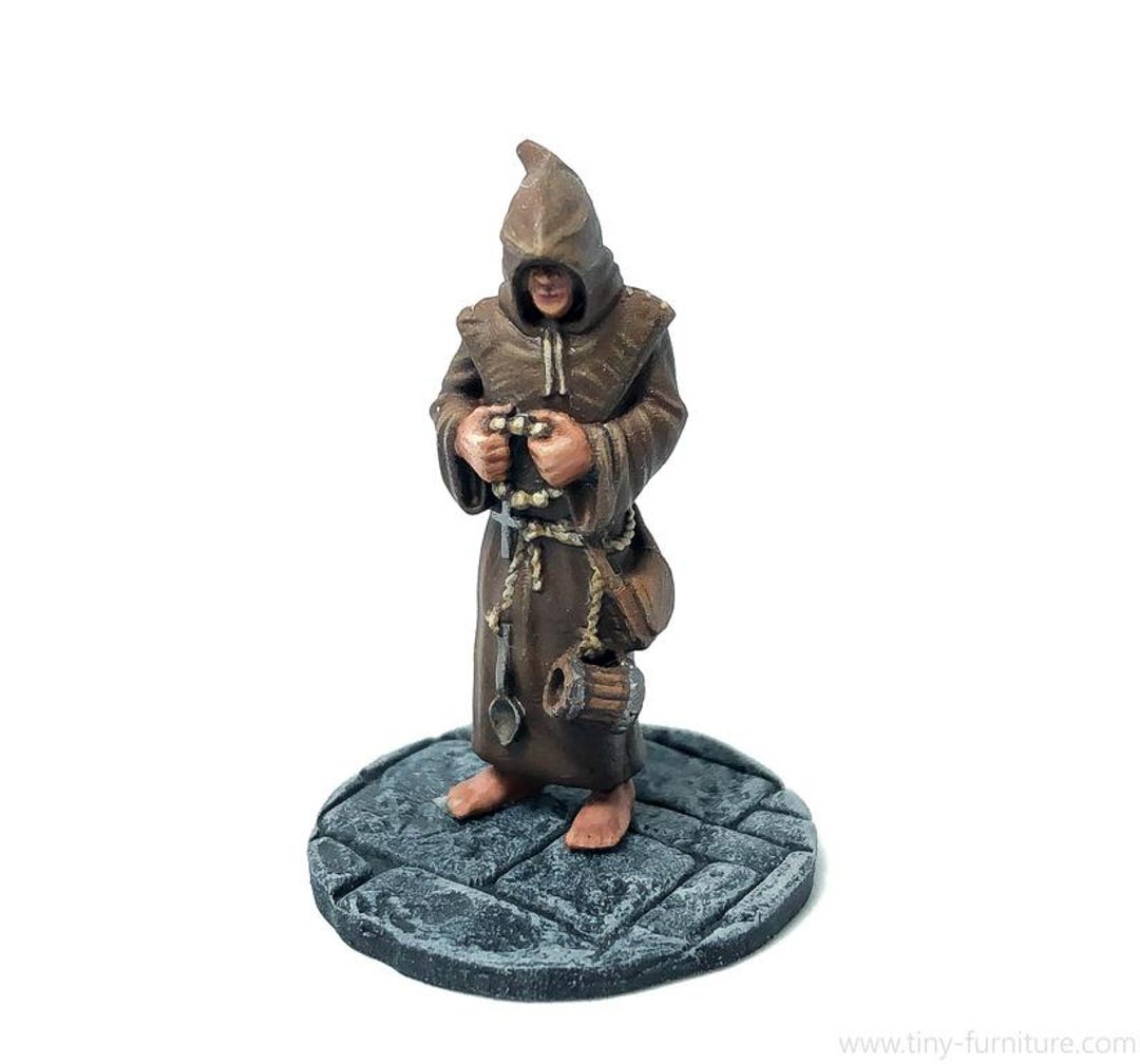 Cleric Monk - Villager Fantasy Npc Commoner Scatter Miniature 32mm 28mm ...