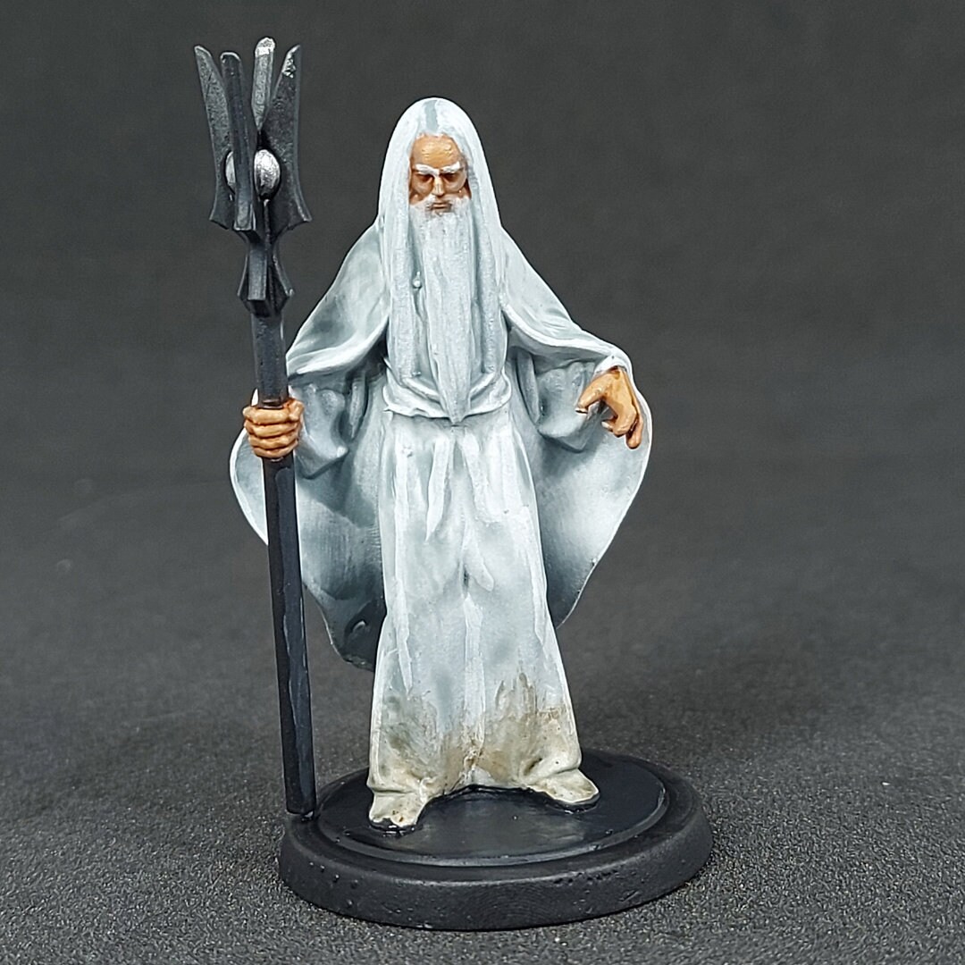 The White Wizard Saruman Classic Fantasy Miniature 32mm 28mm Dungeons ...