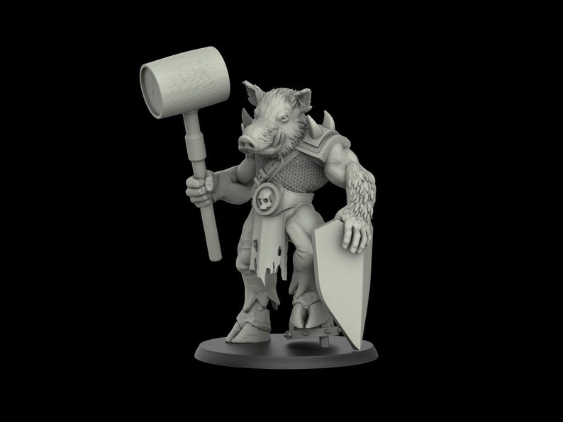 Boar Man Warrior -dungeons and Dragons, Fantasy Mythical Creature ...