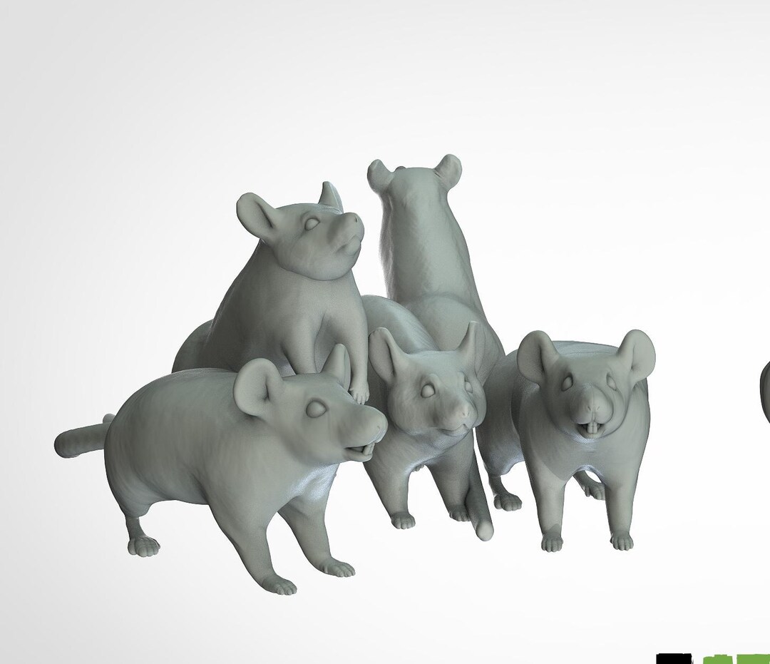 Mice Rats Animal Miniature, Diorama, Dungeons and Dragons, Train ...