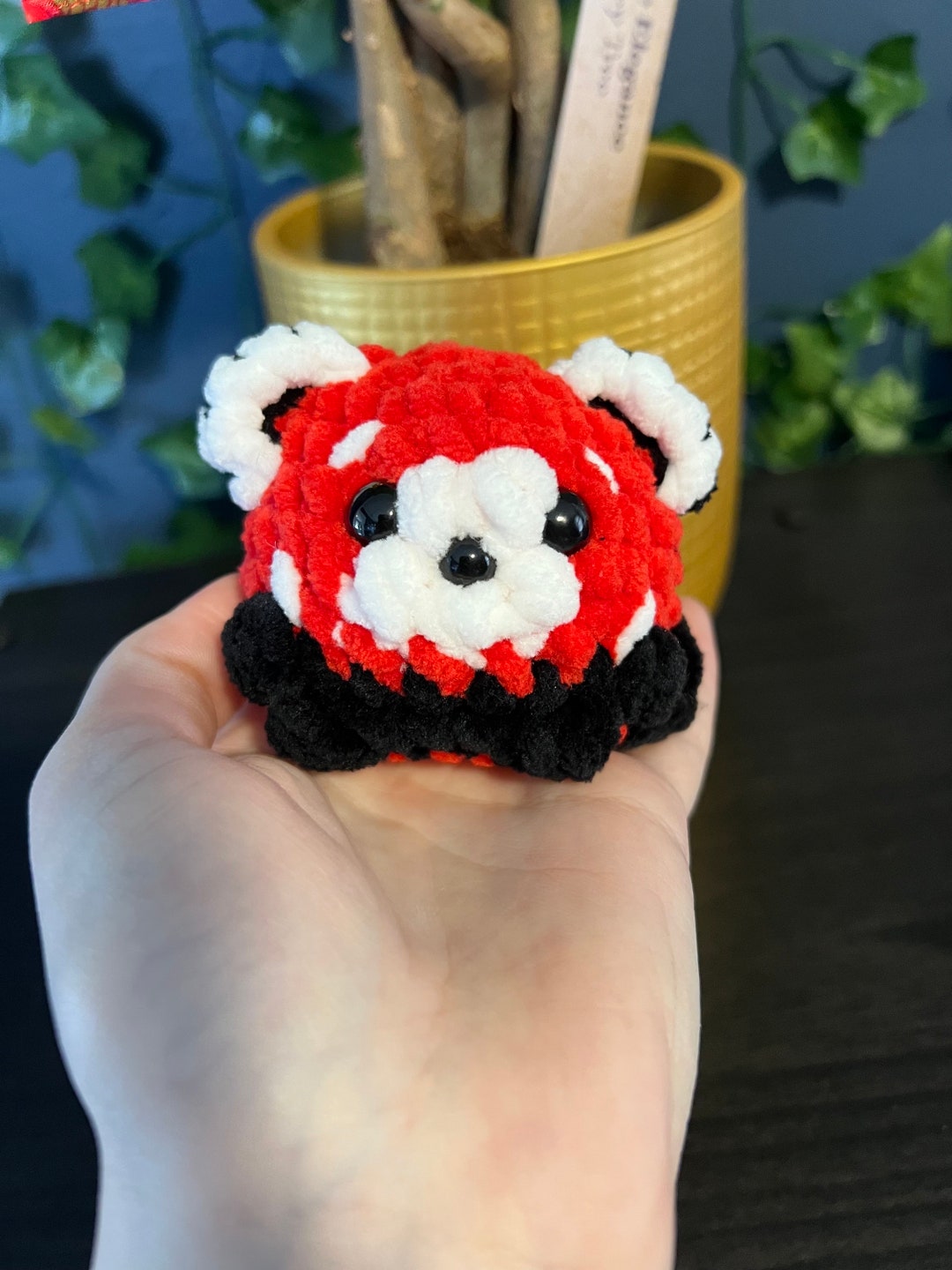 Pocket Red Panda / Crochet Red Panda Mini Plushie - Etsy
