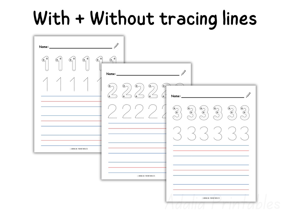 Number Worksheets 1-10, Tracing and Writing Numbers Kindergarten ...