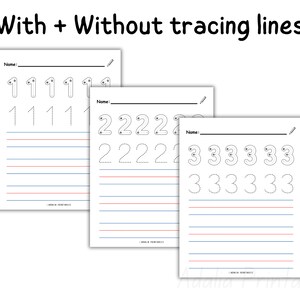 Number Worksheets 1-10, Tracing and Writing Numbers Kindergarten ...