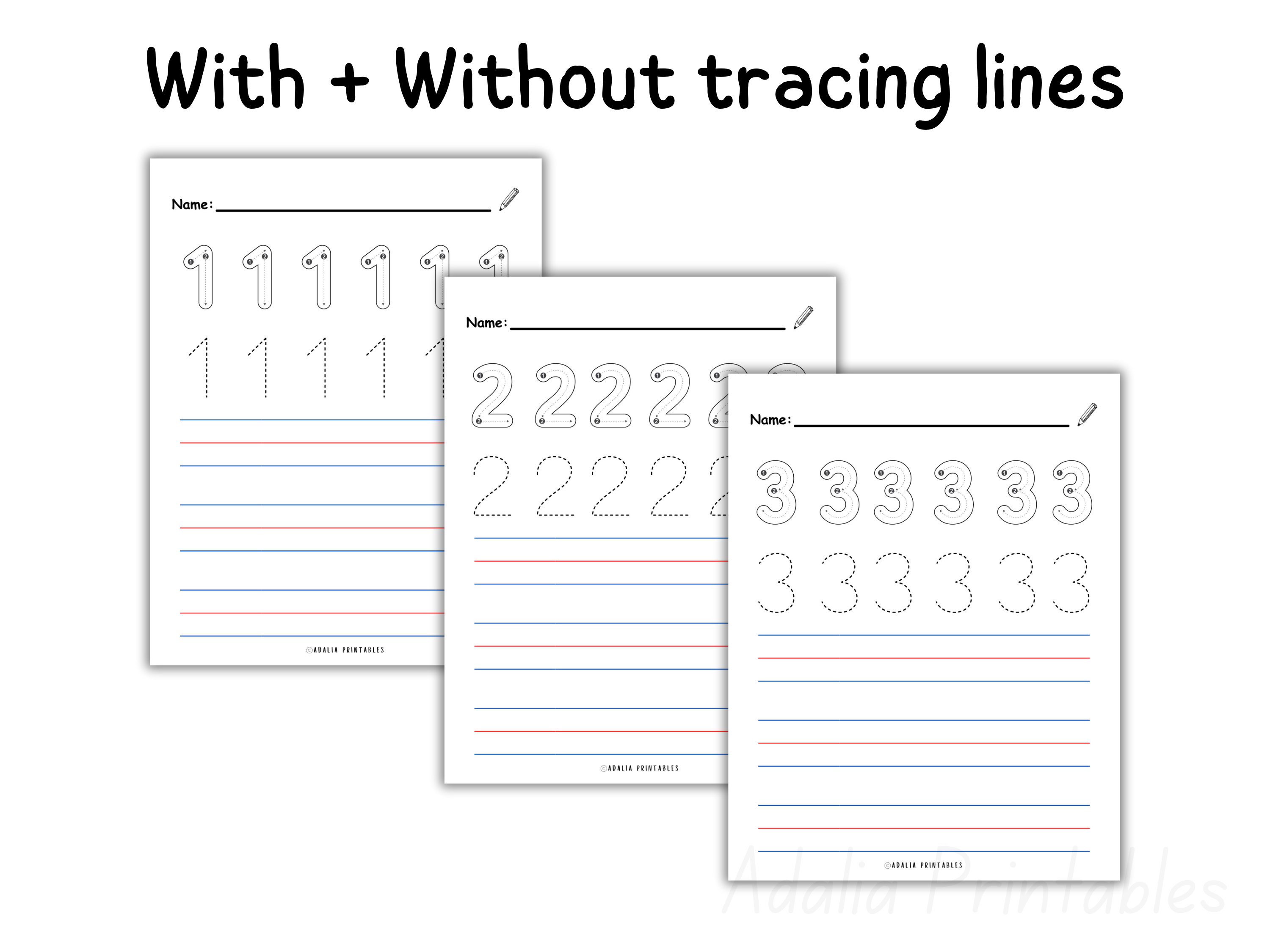 Number Worksheets 1-10, Tracing and Writing Numbers Kindergarten ...