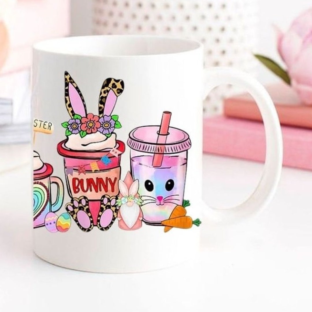 Easter Coffee Cups Bunny Ears Coffee Lover Mug New Year 2024 Ester Gift ...