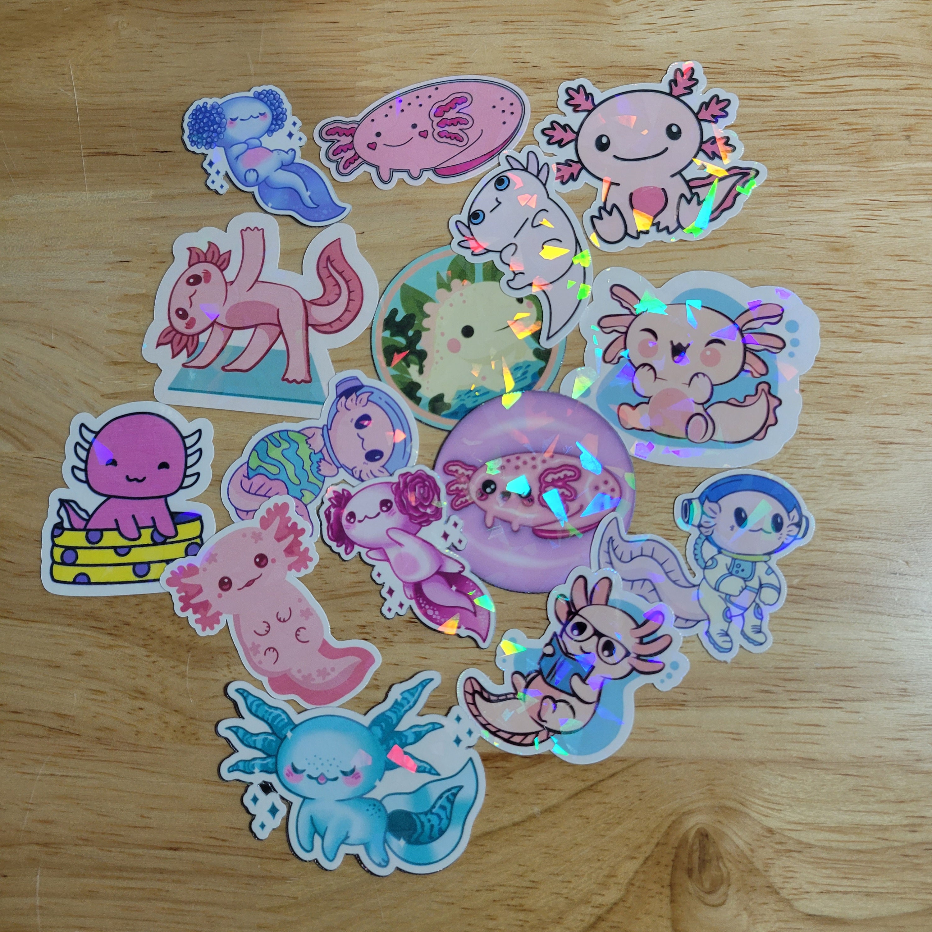 Axolotl Sticker Decals Waterproof 5 Pack - Etsy