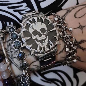 Handmade Spiky Stainless Steel Watch: Y2K Grunge Style, Gothic, Solder ...