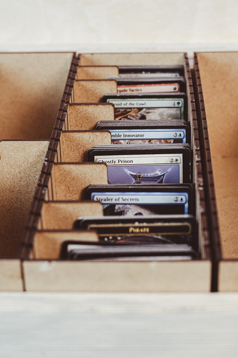 Wooden Cards Storage Box pure - Etsy