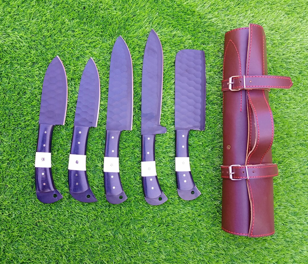 Custom Hand Made Chef Knives Set - Etsy