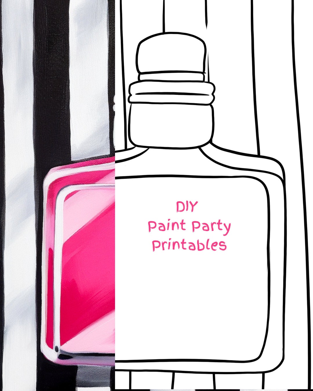 Perfume Bottle for the Prettiest Girl! DIY Paint Party Printable - Etsy