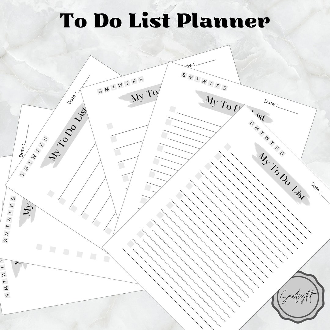 To Do List Printable to Do List Fillable to Do List Day Organizer to Do ...