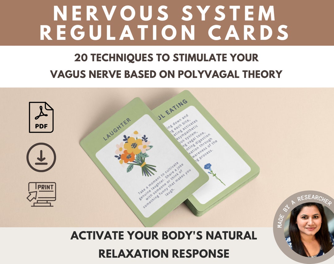 Vagus Nerve Stimulation Cards Based on Polyvagal Theory Nervous System ...