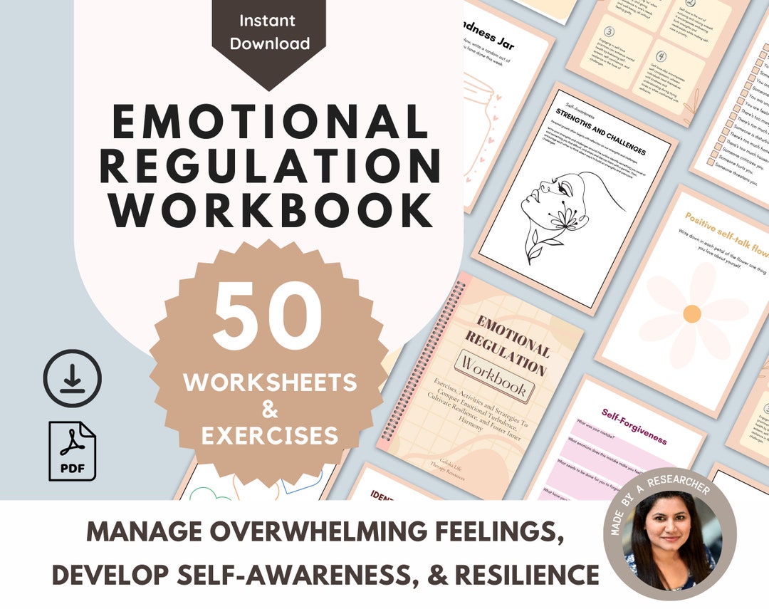 Emotional Regulation Workbook, Therapy Worksheets, Nervous System ...