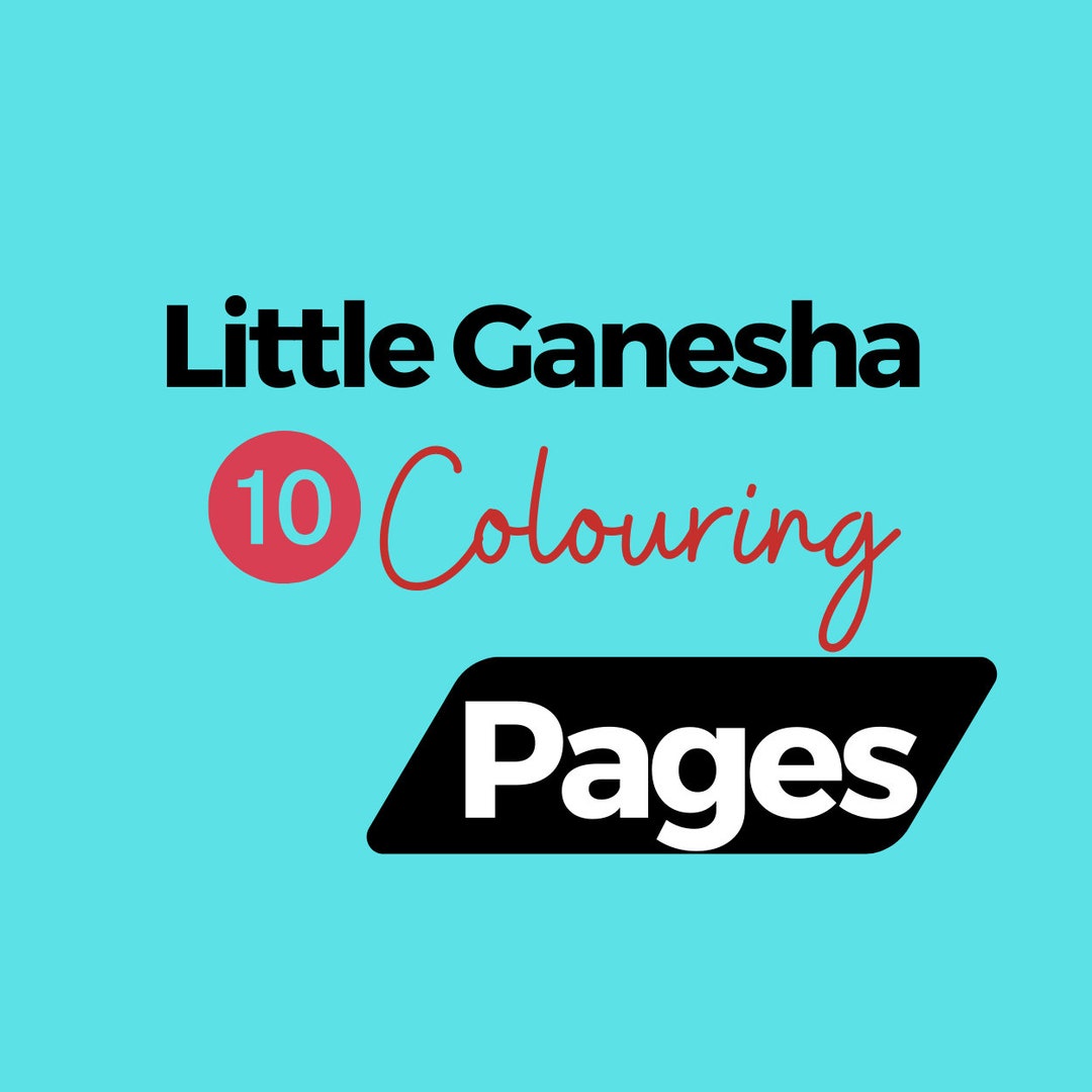 Little Ganesha Coloring Pages Baby Ganesha 10 Colouring - Etsy
