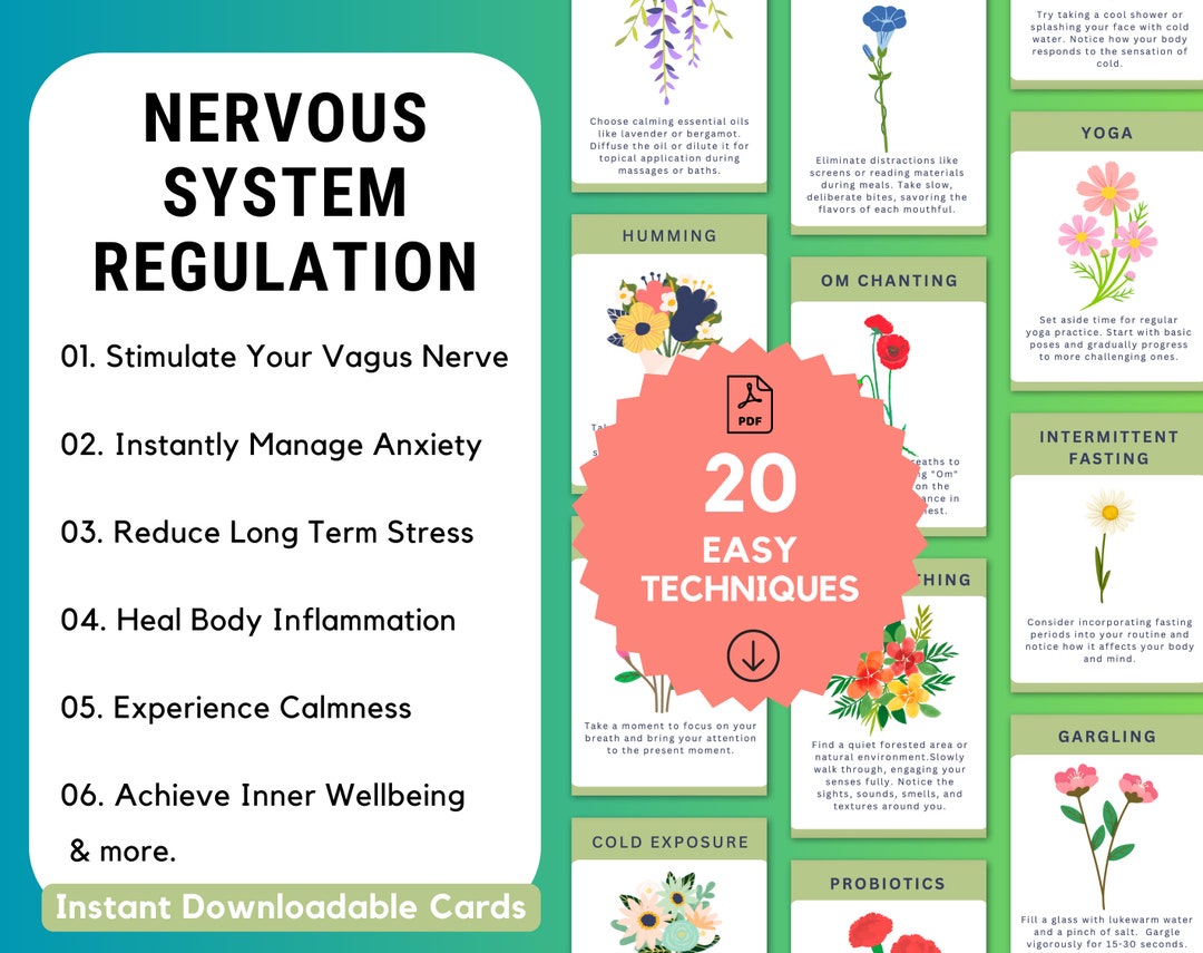 Nervous System Regulation, Polyvagal Cards, Mental Health, Vagus Nerve ...