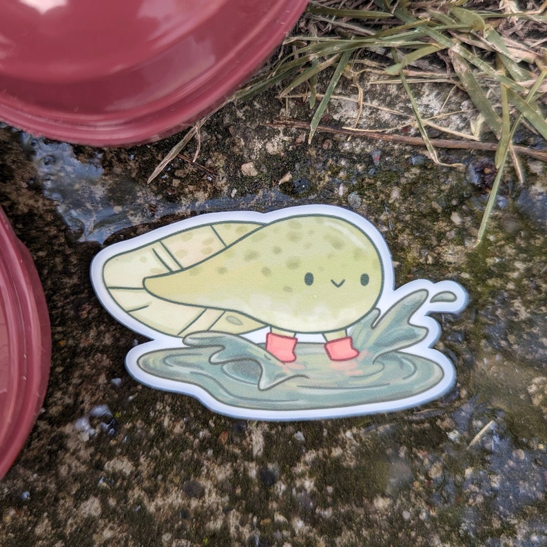Puddle Jumping Timothy Tadpole Polliwog Frog Galoshes Laptop Car Decal ...