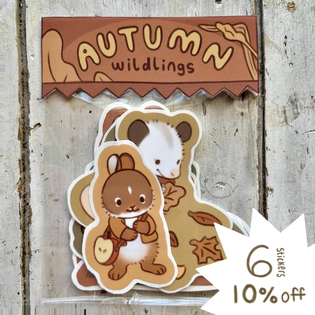 Autumn Wildlings - Sticker Pack - Etsy
