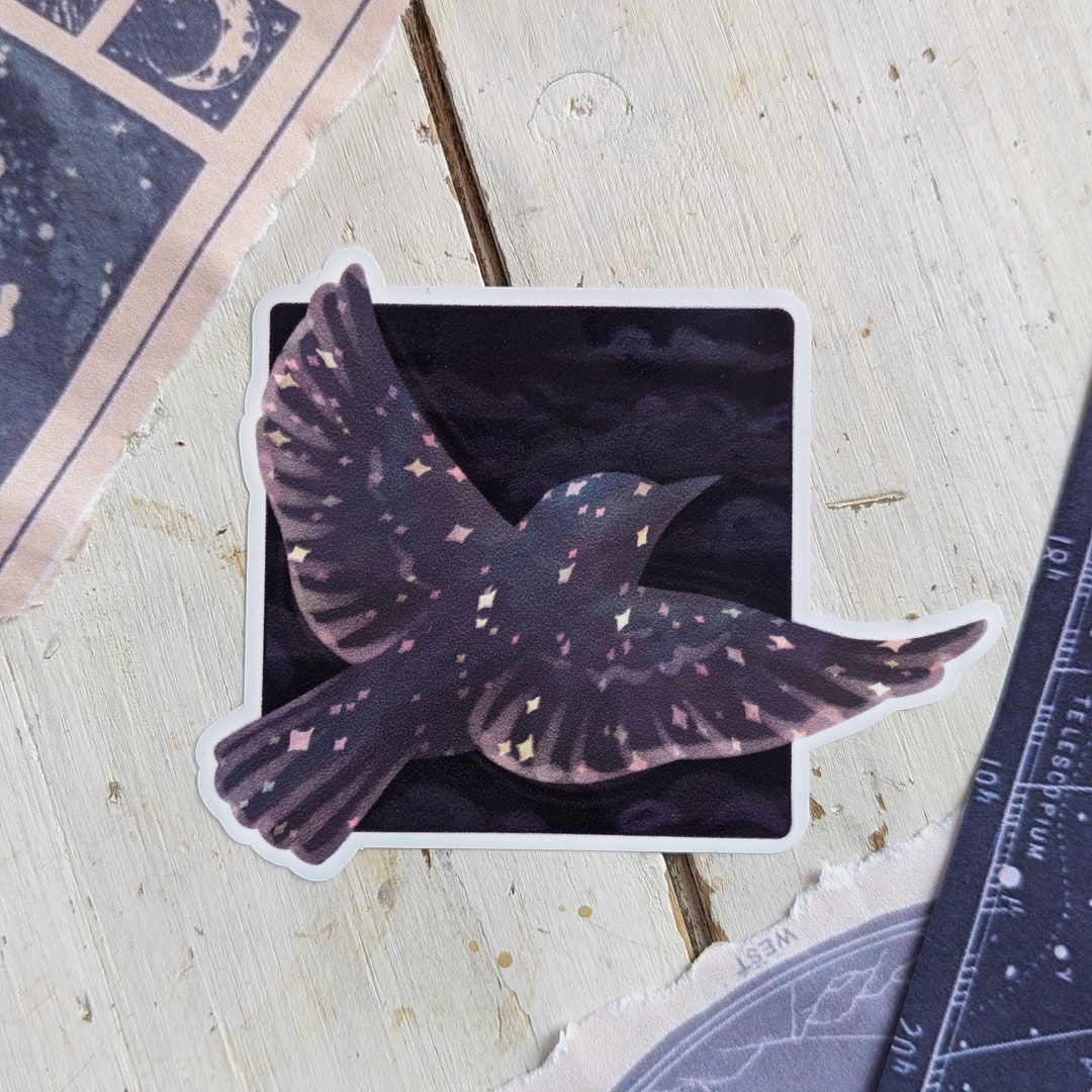 Stary Wings - Gus - Starling Bird Star Night Sky Galaxy Laptop Car ...